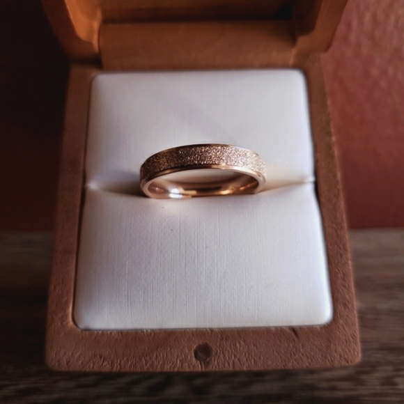 Jewelry | Diamond Dust Rose Gold Ring 4mm | Poshmark